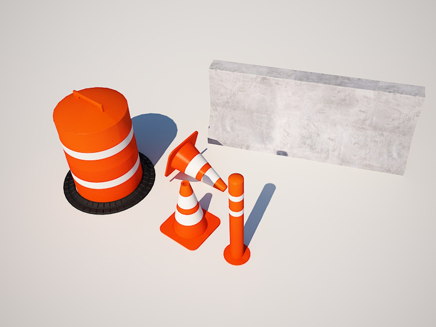 3d Street Cone Blocker Model