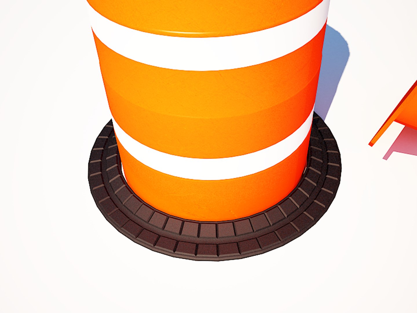 3d Street Cone Blocker Model