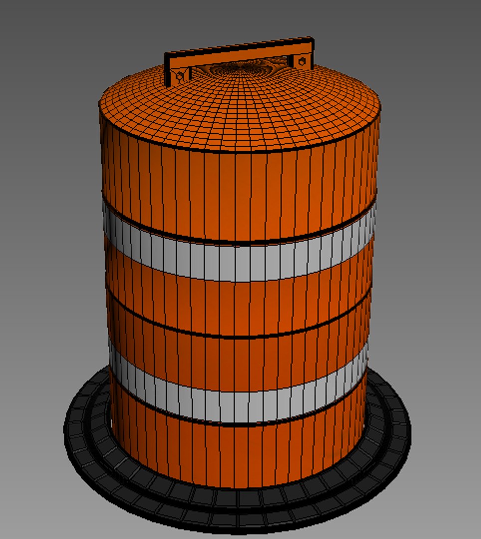 3d Street Cone Blocker Model