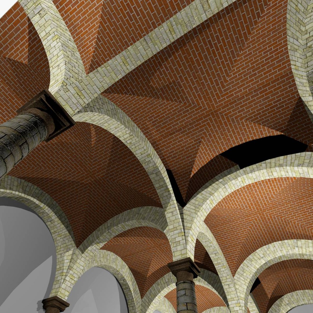 Romanic Vaulting Column 5 3d Max