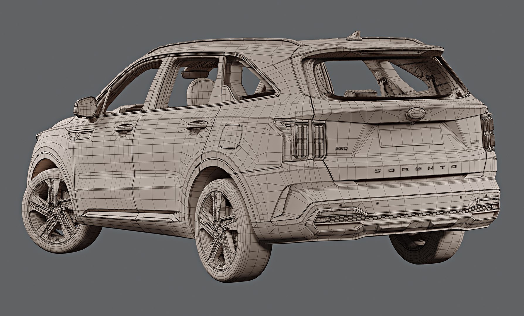 2021 Kia Sorento 3D Model - TurboSquid 1567497