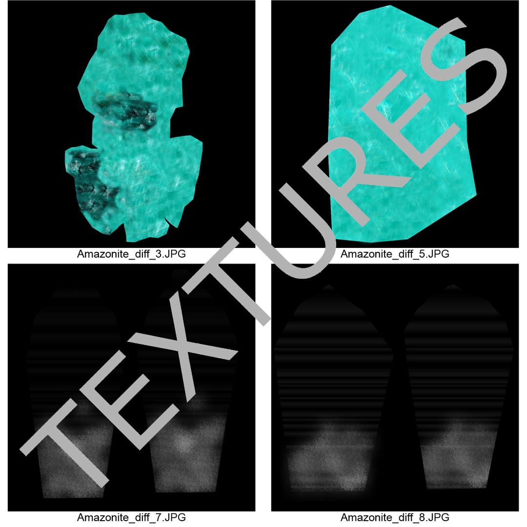 3d Model Amazonite Stone