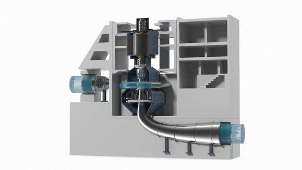 Variable speed pumped storage 3D model - TurboSquid 1477097