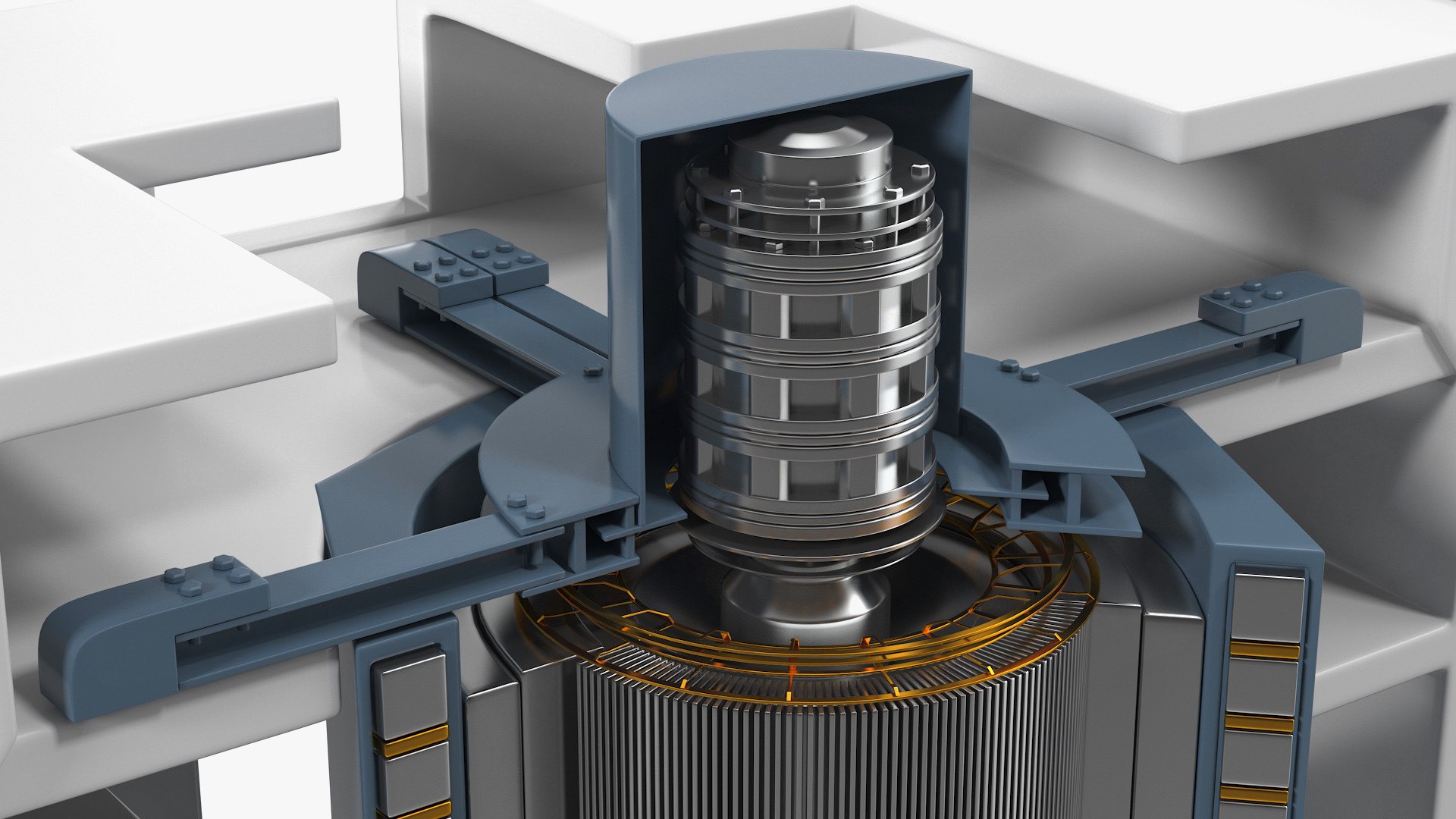 Variable speed pumped storage 3D model - TurboSquid 1477097