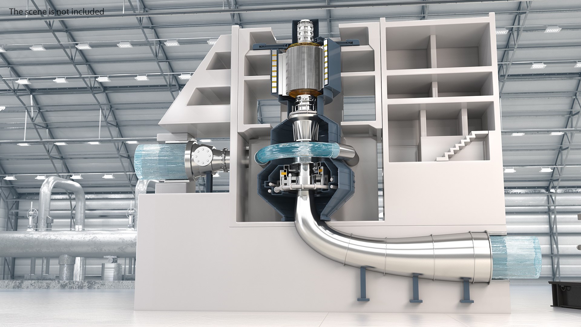 Variable speed pumped storage 3D model - TurboSquid 1477097