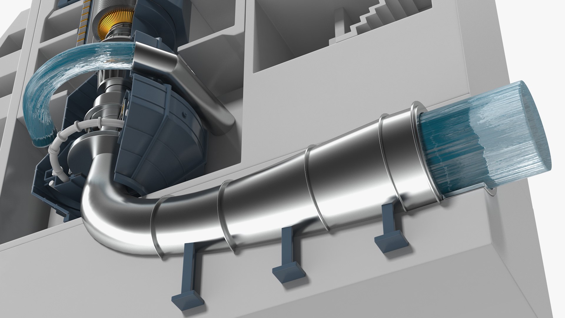 Variable speed pumped storage 3D model - TurboSquid 1477097