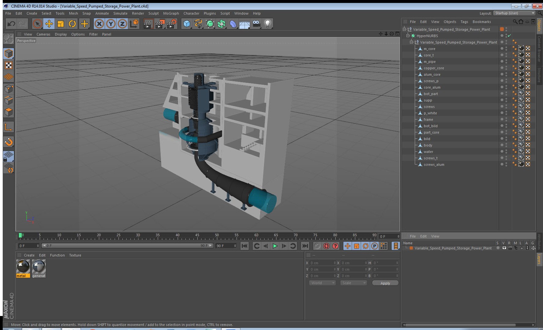 Variable Speed Pumped Storage 3D Model - TurboSquid 1477097