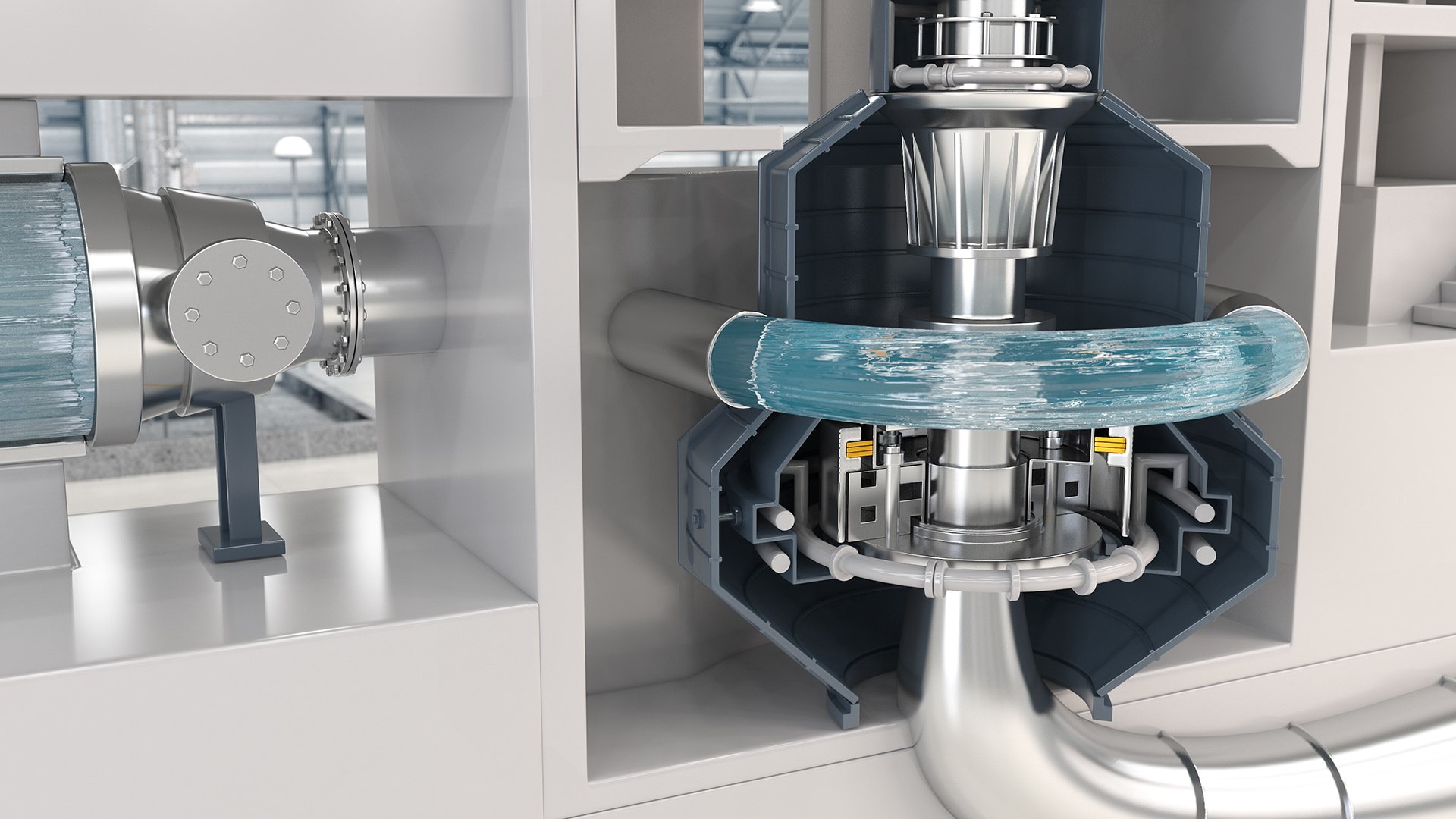 Variable speed pumped storage 3D model - TurboSquid 1477097