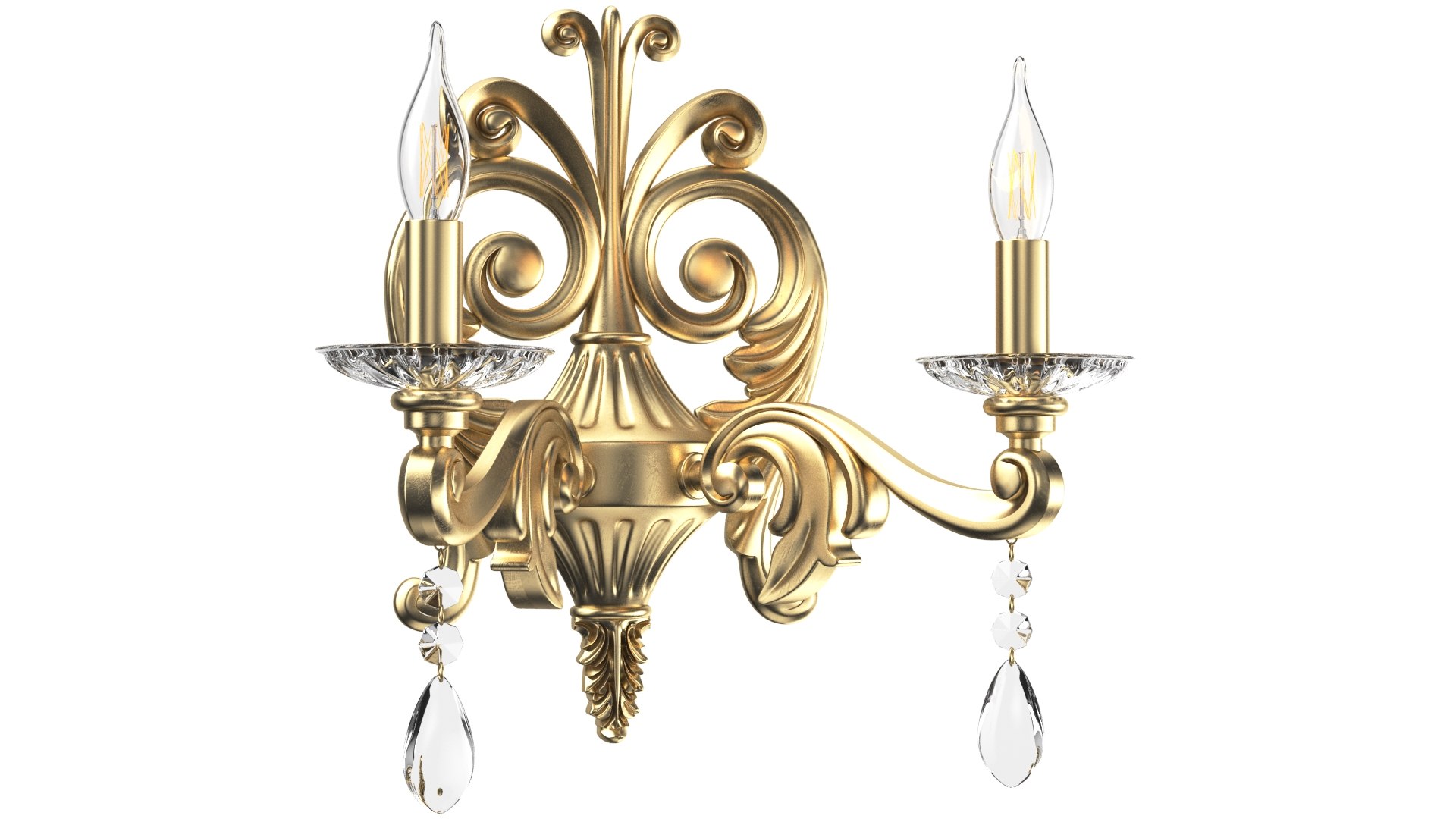 3D Detailed Classic Wall Light Model - TurboSquid 2146193
