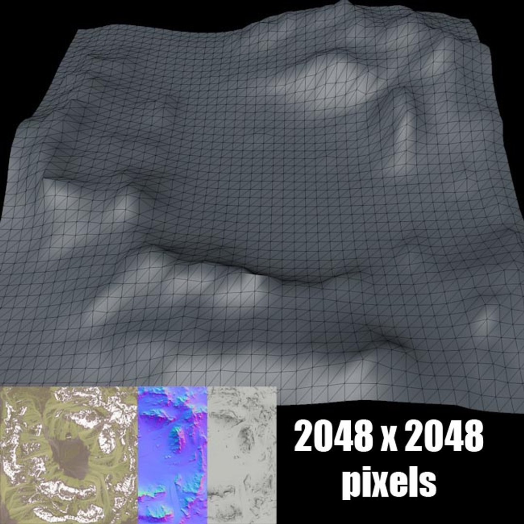 3d Model Of Mountain Maps Terrain