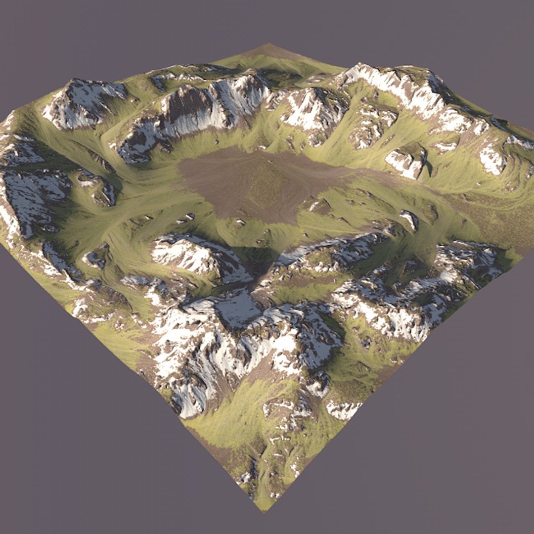 3d Model Of Mountain Maps Terrain