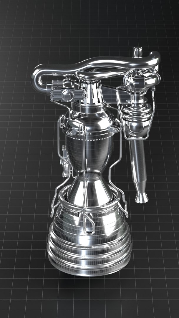 Merlin Rocket Engine 1c 3D Model - TurboSquid 1411669
