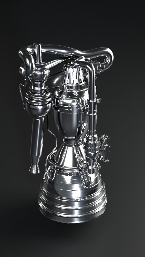 Merlin Rocket Engine 1c 3D Model - TurboSquid 1411669