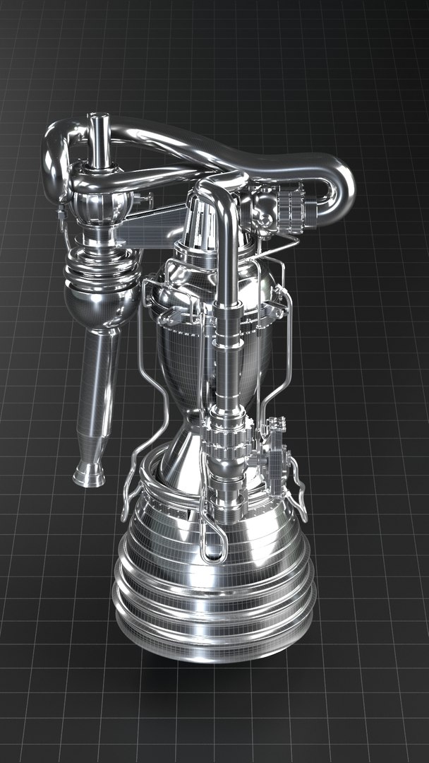 Merlin Rocket Engine 1c 3D Model - TurboSquid 1411669
