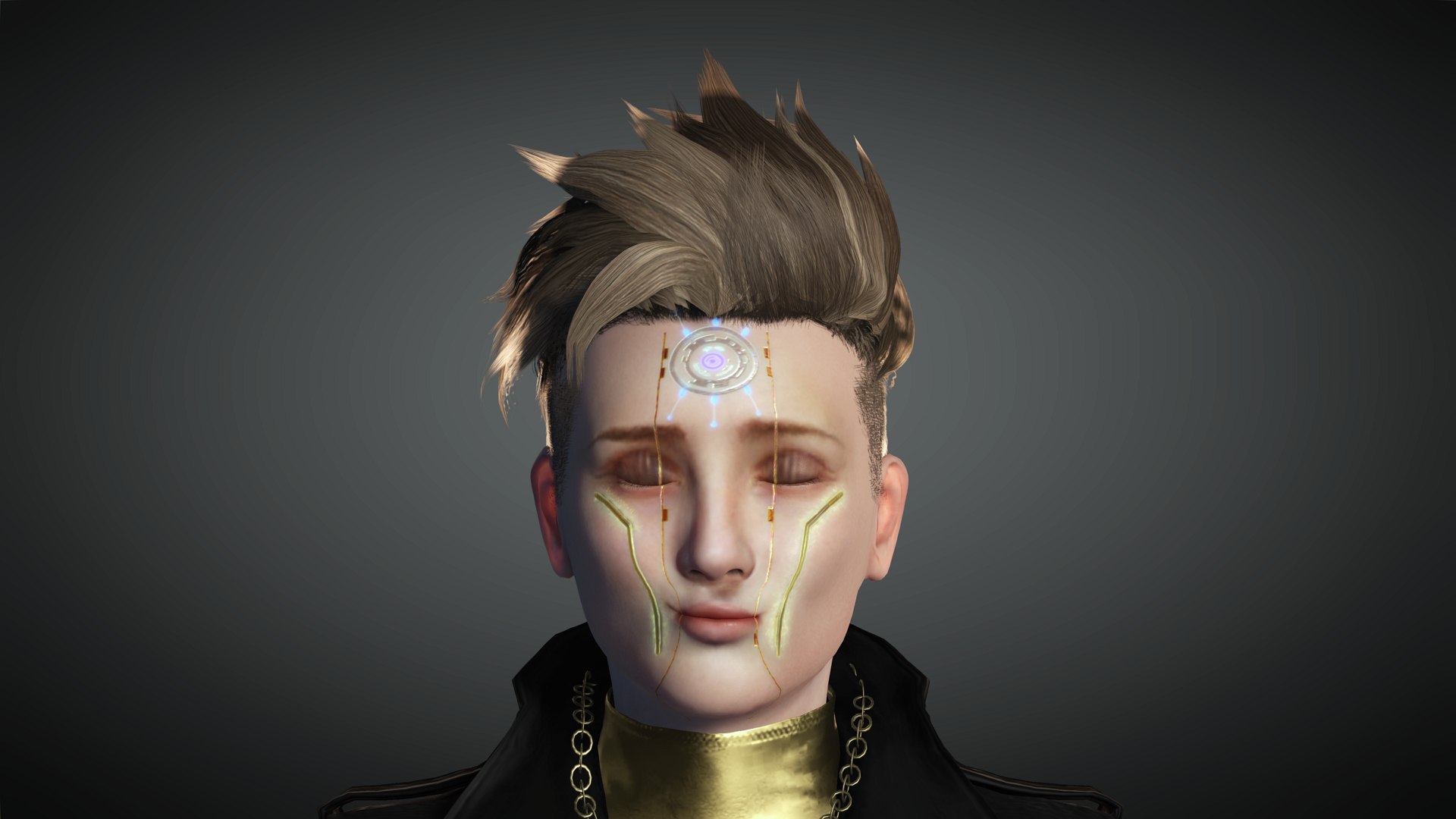 Cyber Punk Female Character 09 3D Model - TurboSquid 1888470