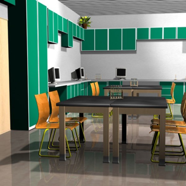 scene science laboratory 3d model