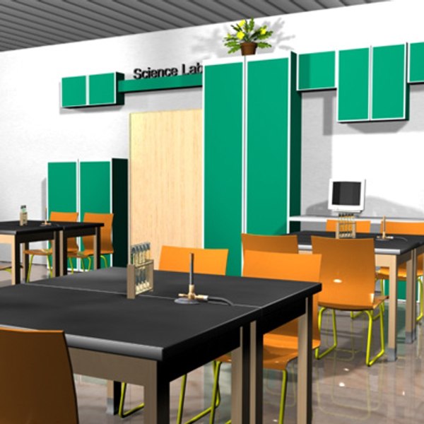scene science laboratory 3d model