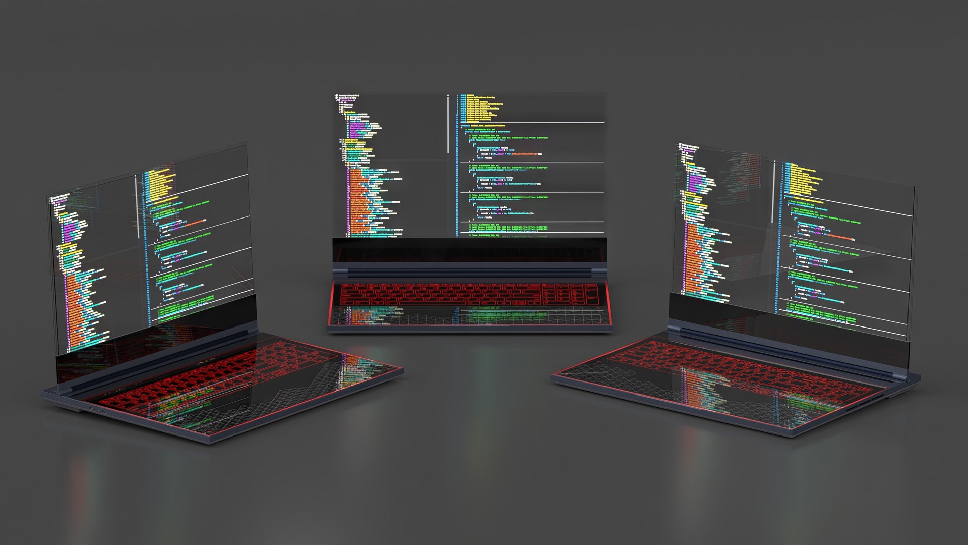 3D Modern Laptop With A Transparent Display - TurboSquid 2221449