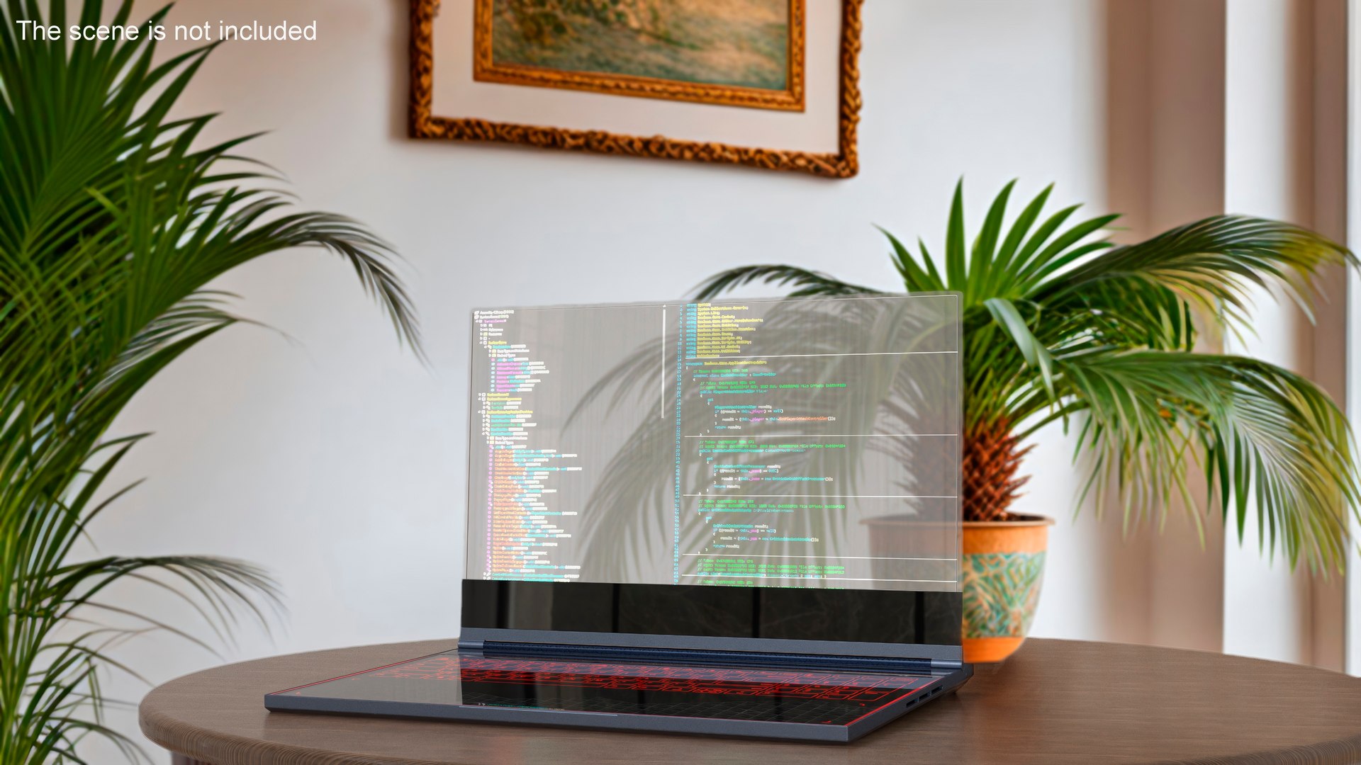 3D Modern Laptop With A Transparent Display - TurboSquid 2221449