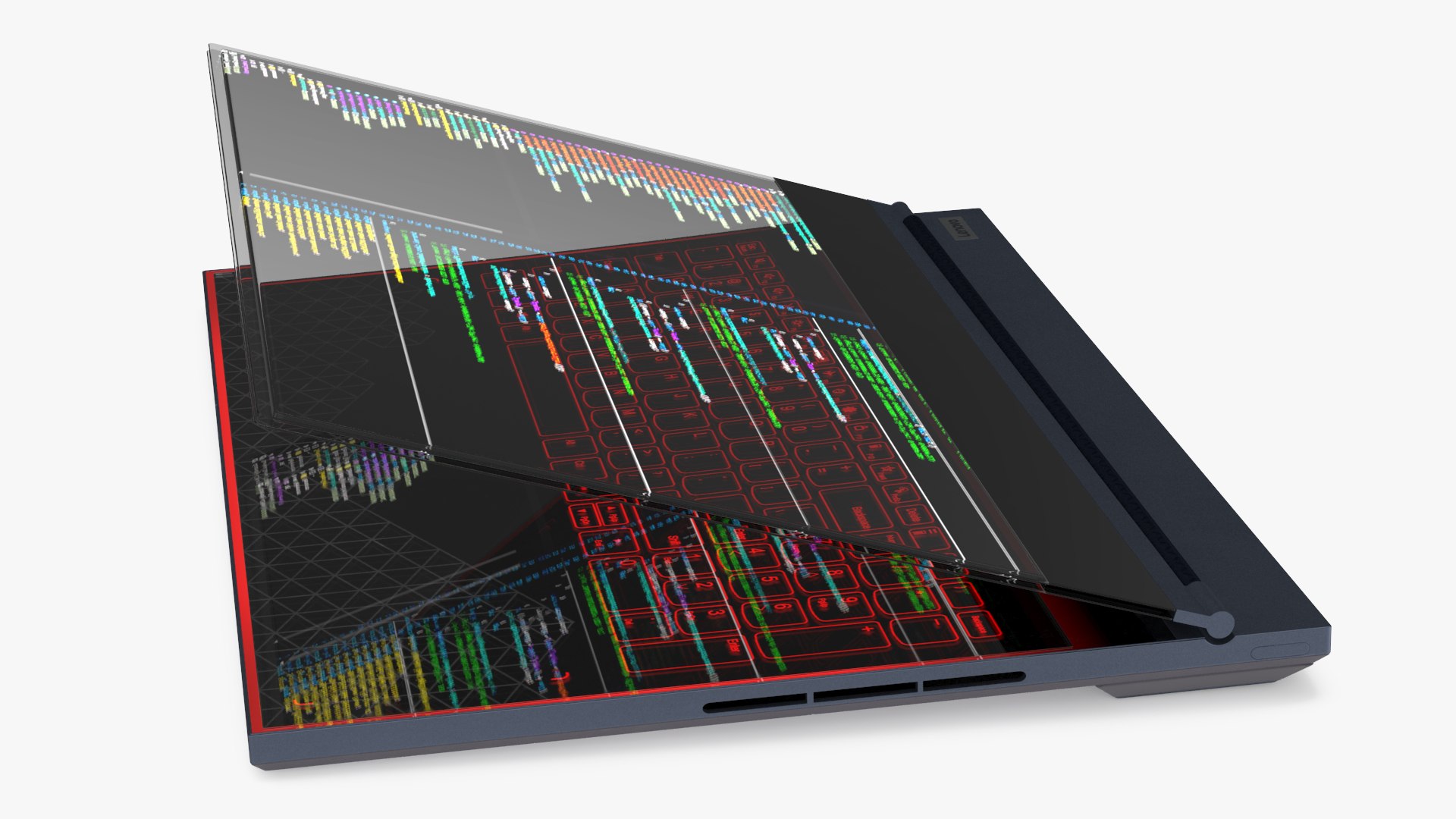 3D Modern Laptop With A Transparent Display - TurboSquid 2221449