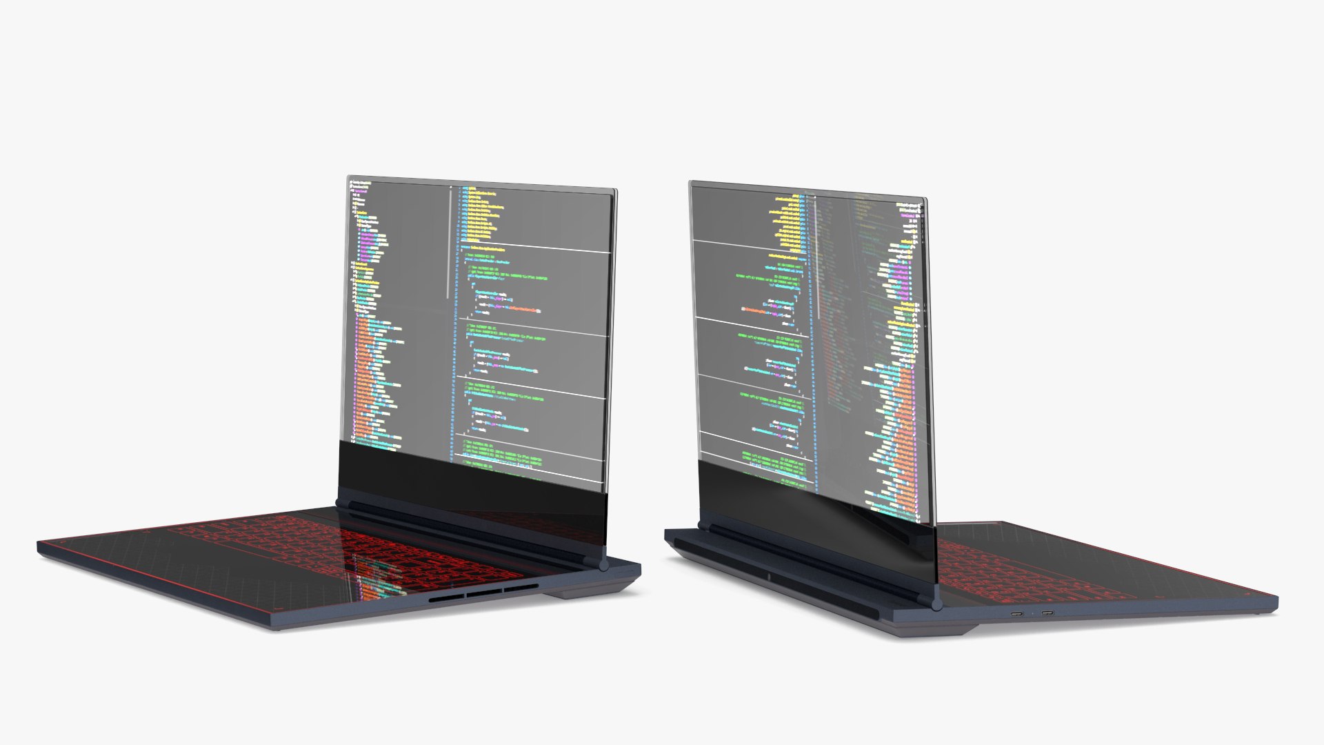 3D Modern Laptop With A Transparent Display - TurboSquid 2221449