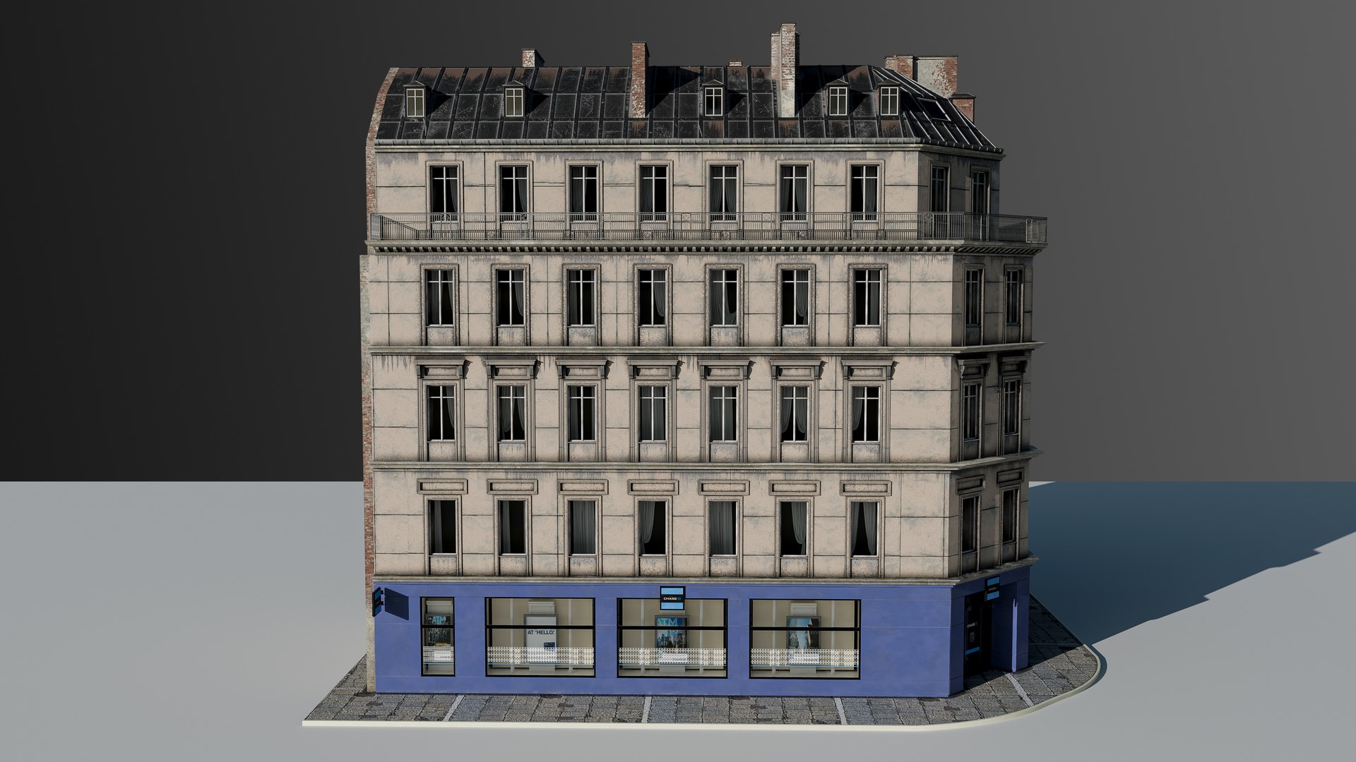 European Commercial Bank Model - TurboSquid 2396812