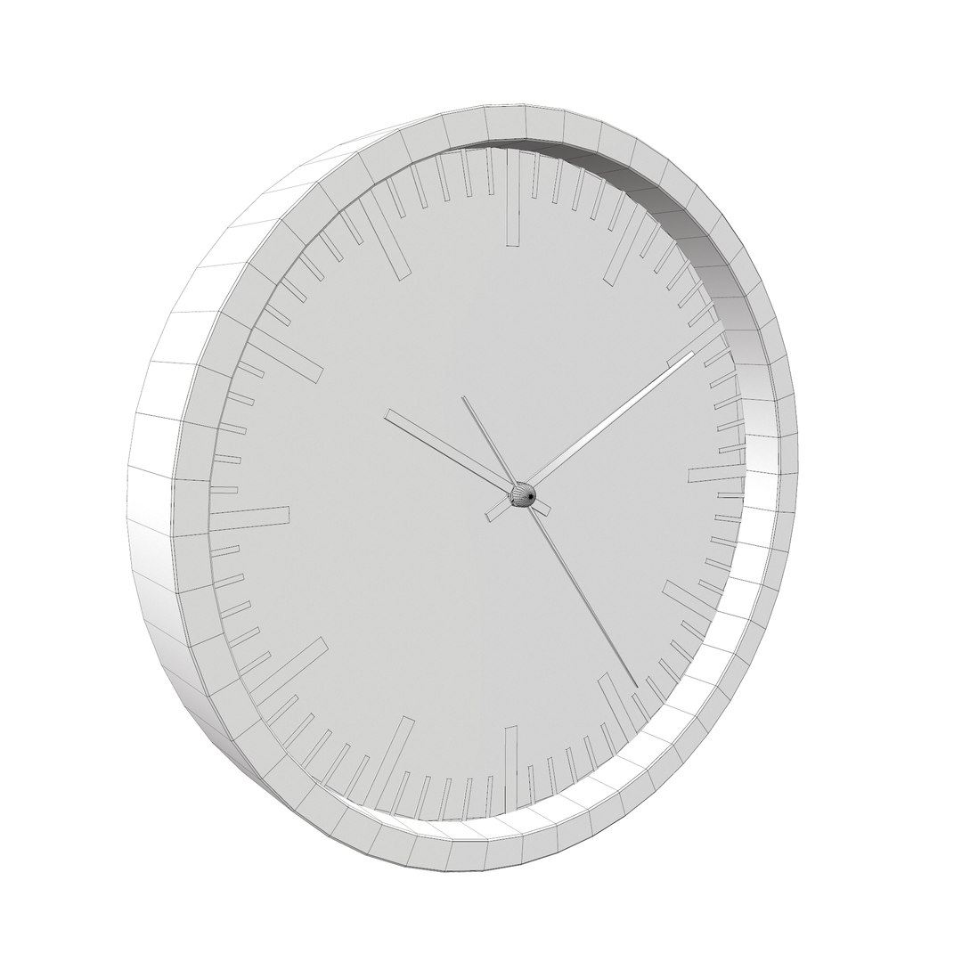 3D Wall Clock 01 Model - TurboSquid 2128925