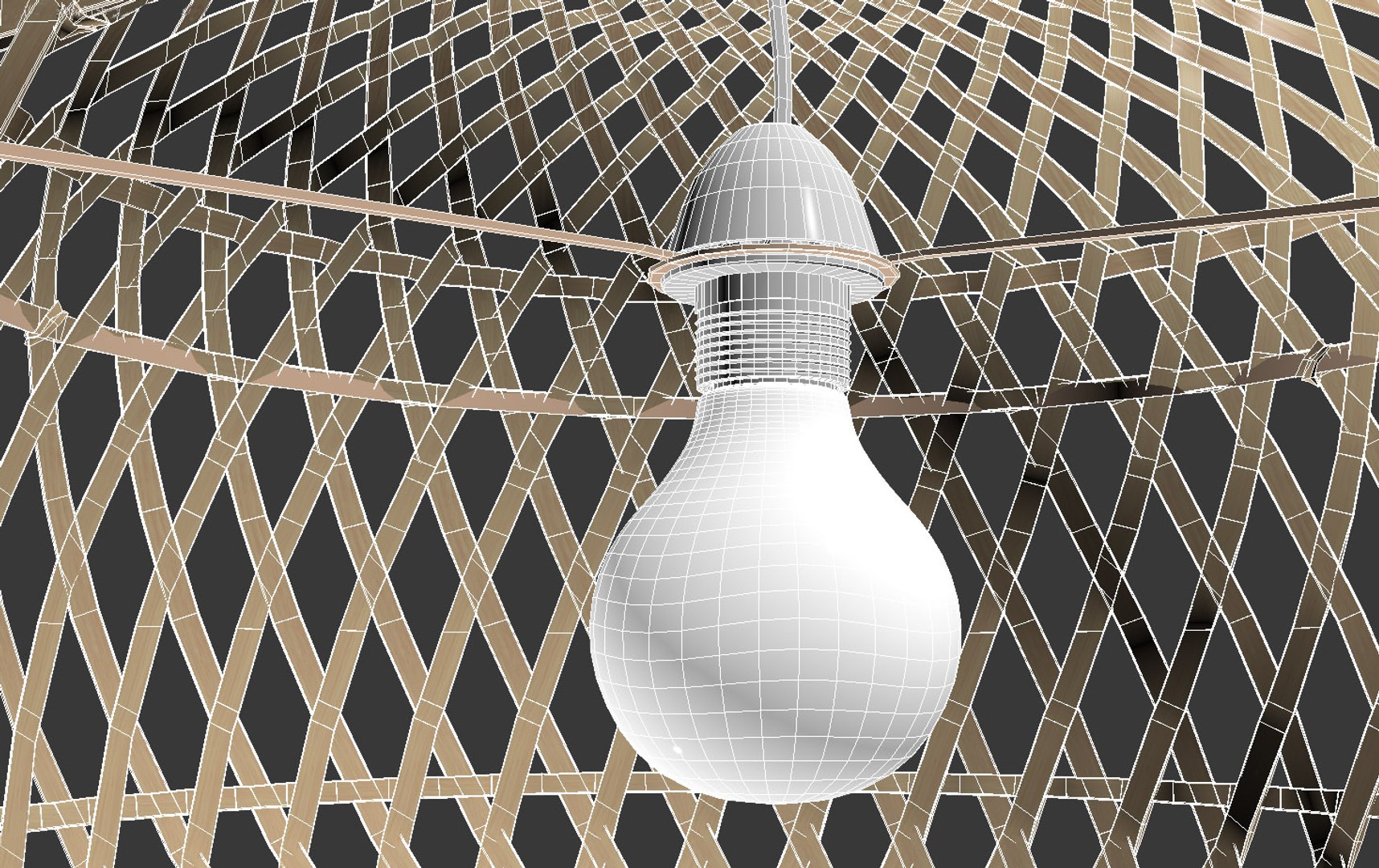 Bamboo Ball Lamp Cordo 3D Model - TurboSquid 1954264