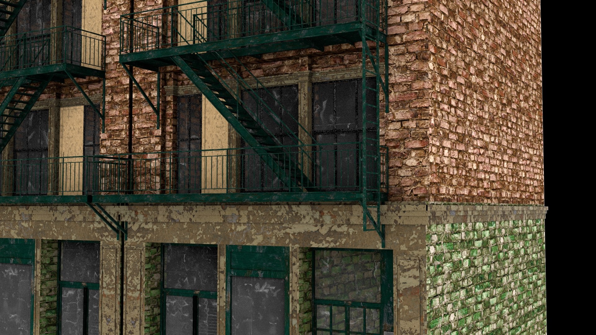 3D Detailed Old Building - TurboSquid 2062300