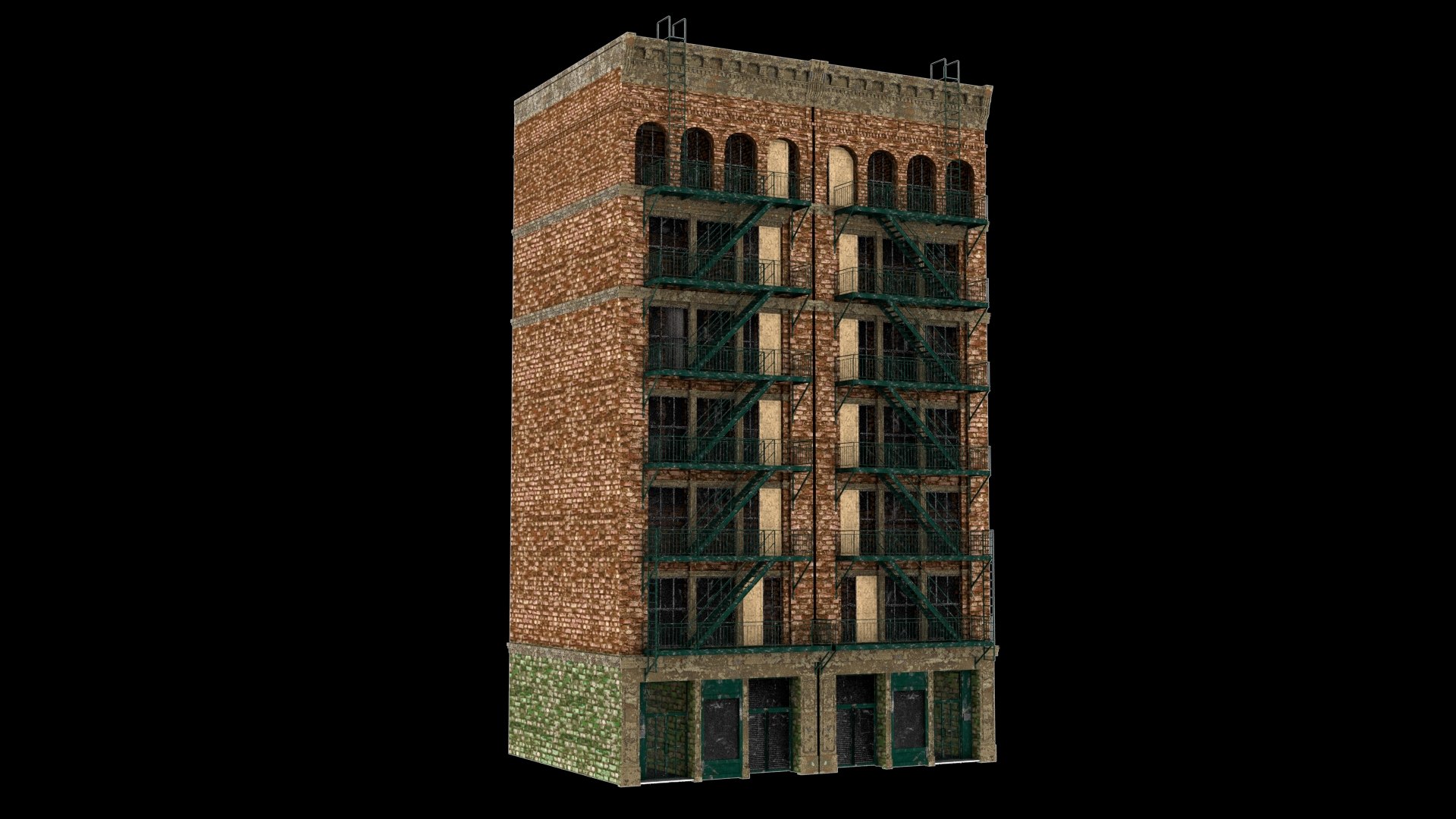 3D Detailed Old Building - TurboSquid 2062300