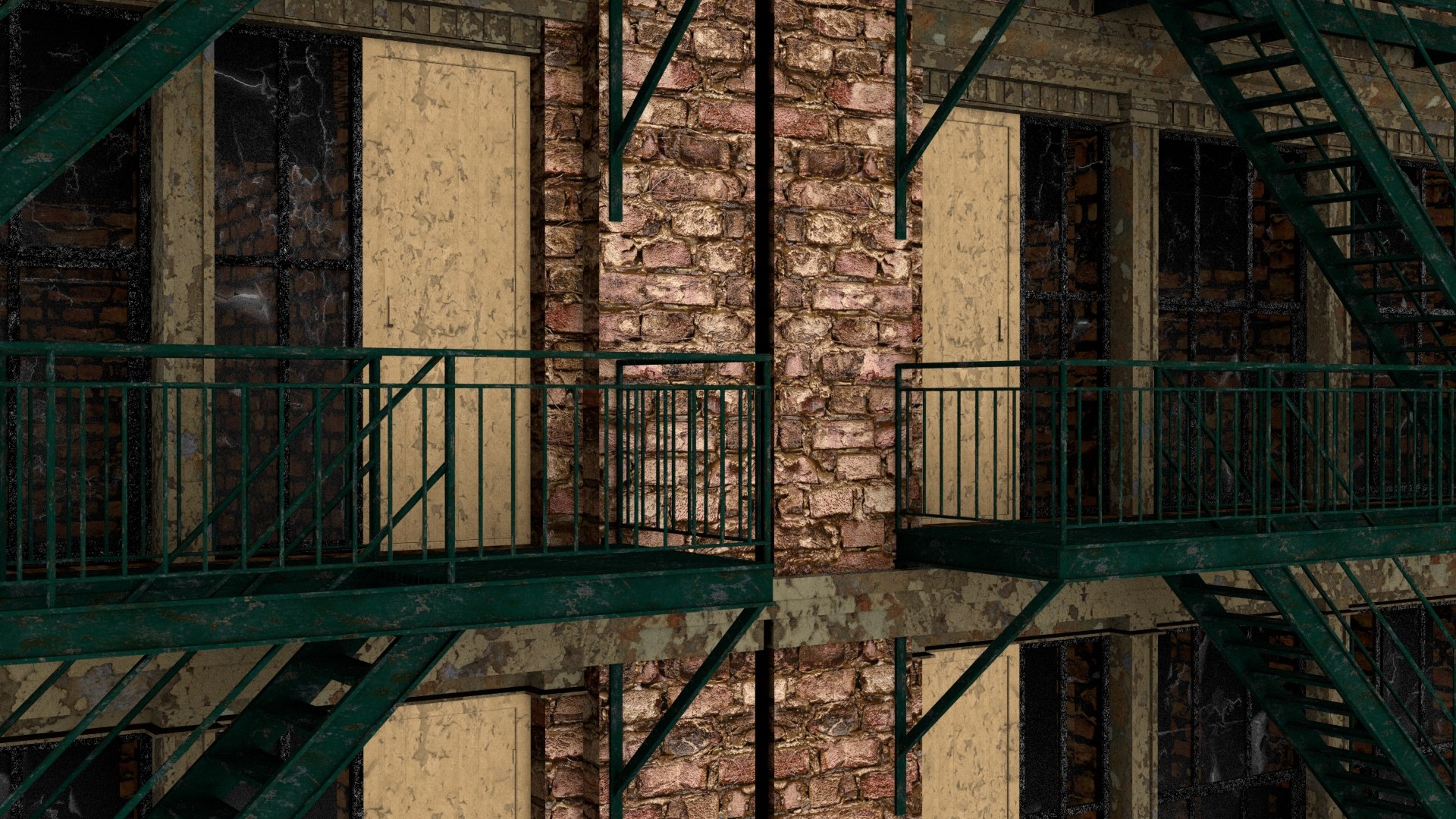 3D Detailed Old Building - TurboSquid 2062300
