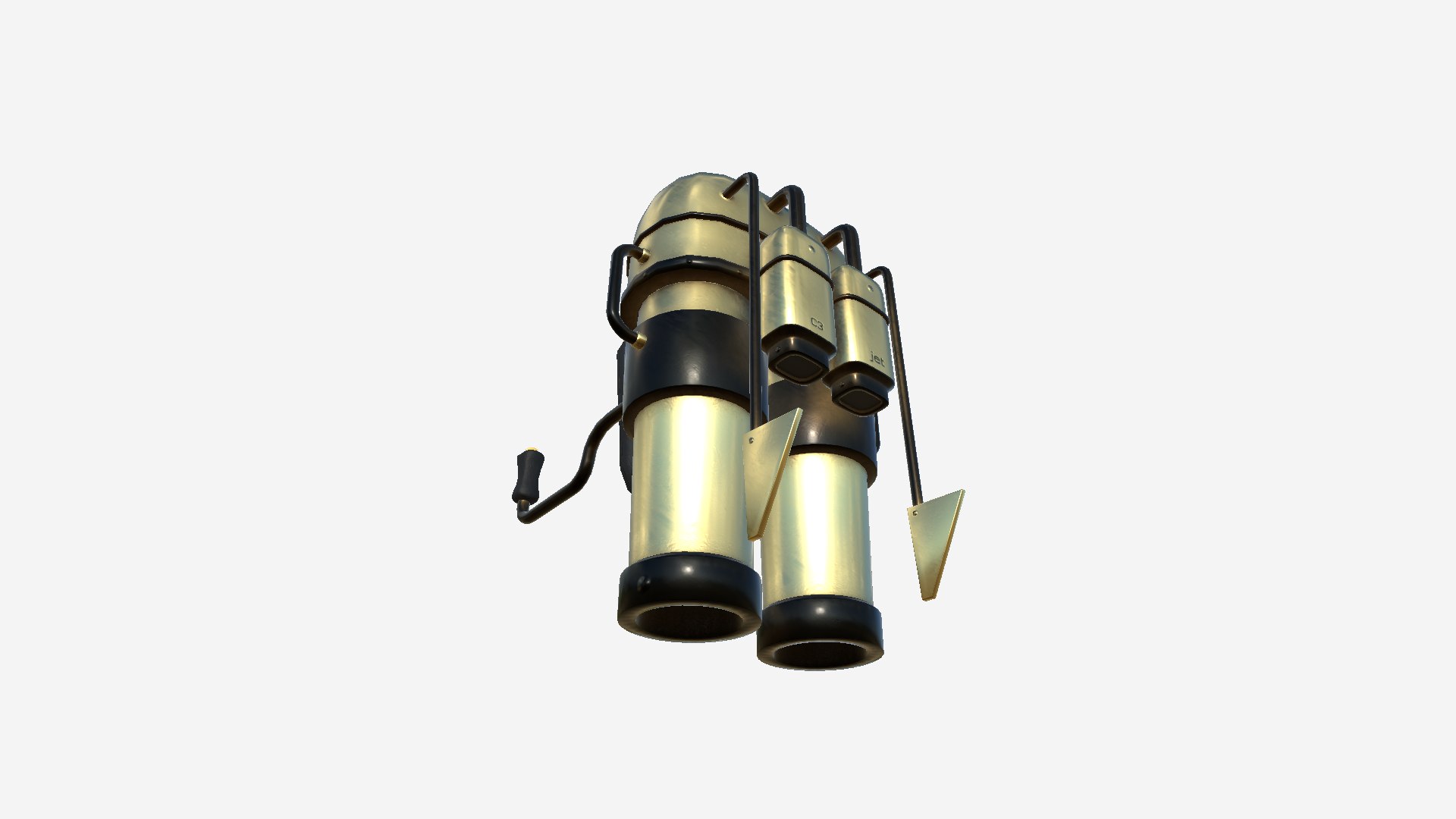 3D Jetpack C08 Gold - SciFi Character Design - TurboSquid 1888898