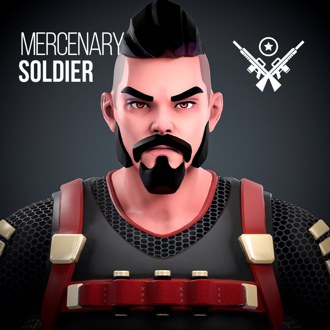 傭兵 - 様式化されたモジュラーキャラクター3Dモデル - TurboSquid 2459945