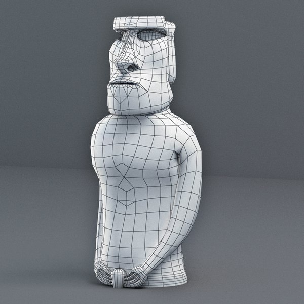 3dsmax realistic moai