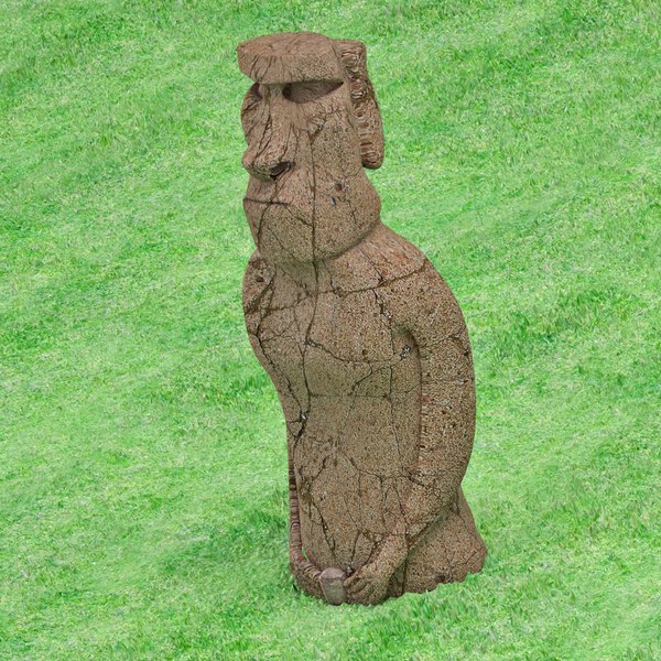 3dsmax realistic moai