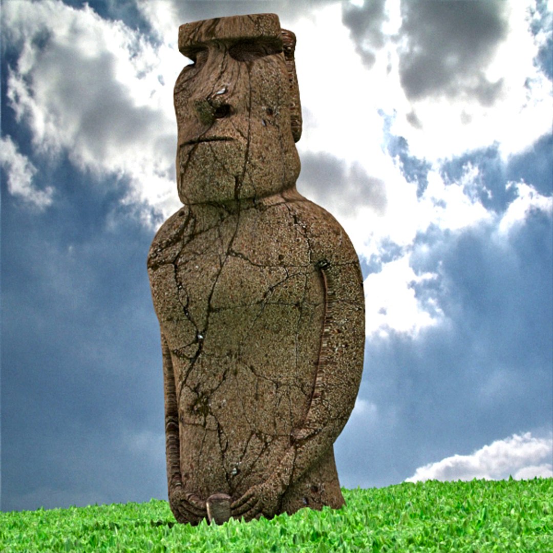 3dsmax realistic moai