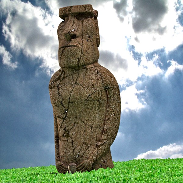 3dsmax realistic moai