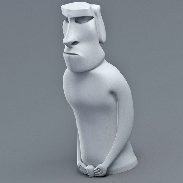 3dsmax realistic moai