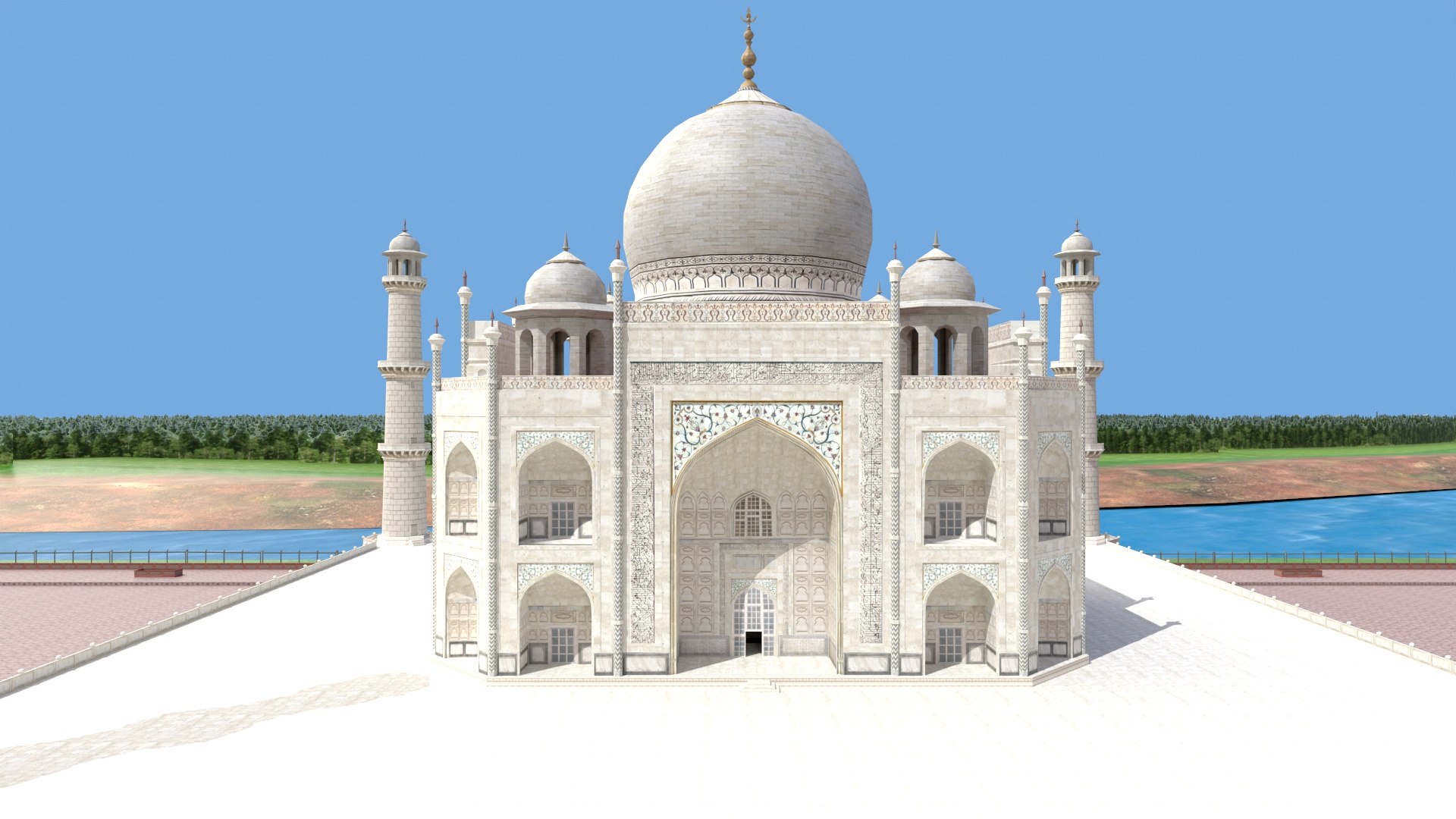 Taj Mahal 3D Model - TurboSquid 2146434