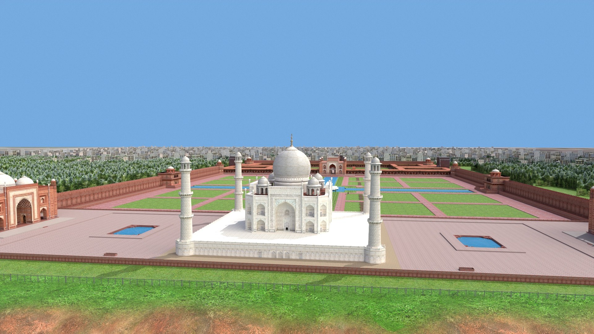Taj Mahal 3D Model - TurboSquid 2146434