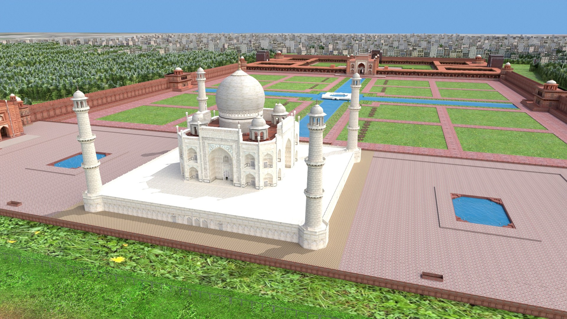Taj Mahal 3D Model - TurboSquid 2146434