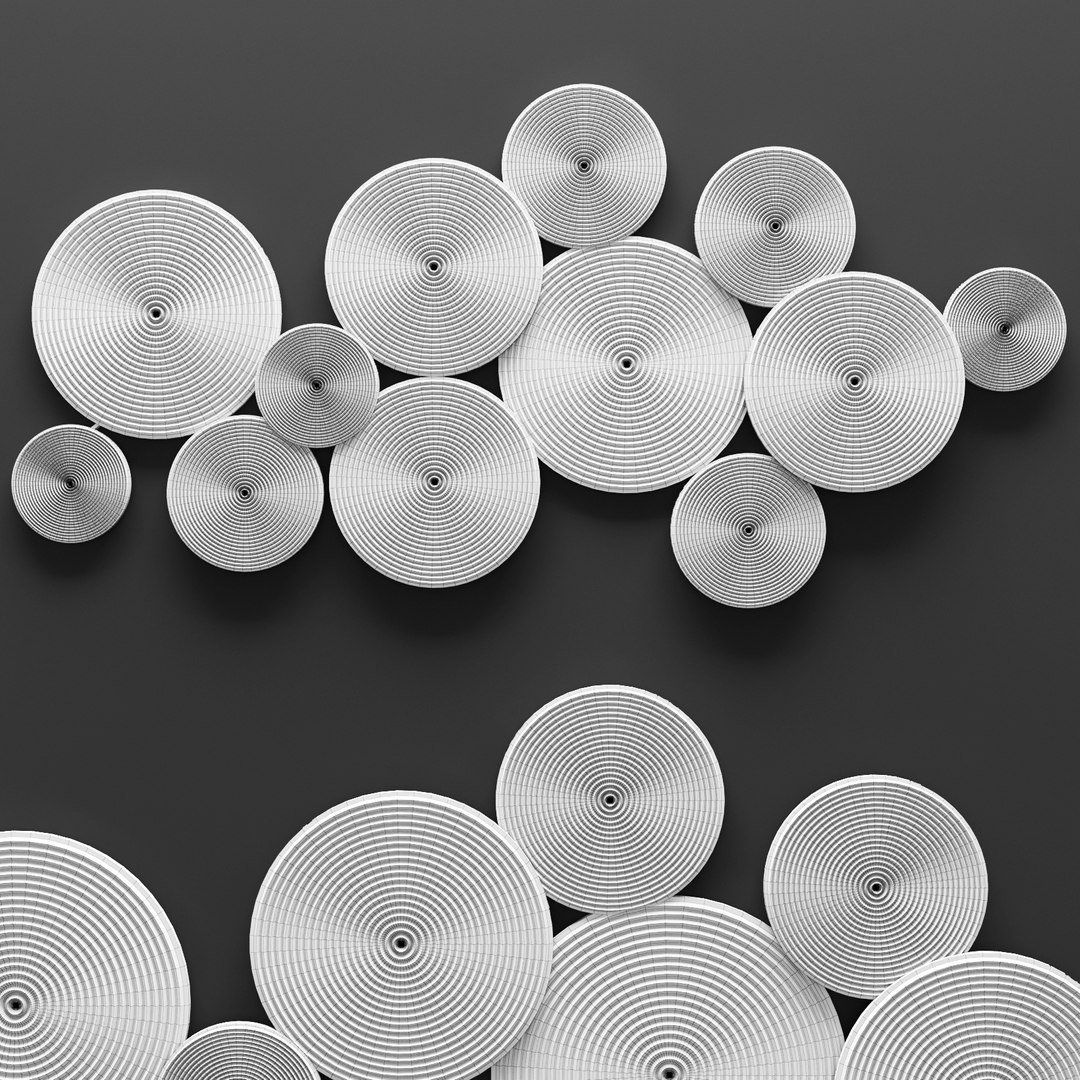 3d Circles Wall Decor Model