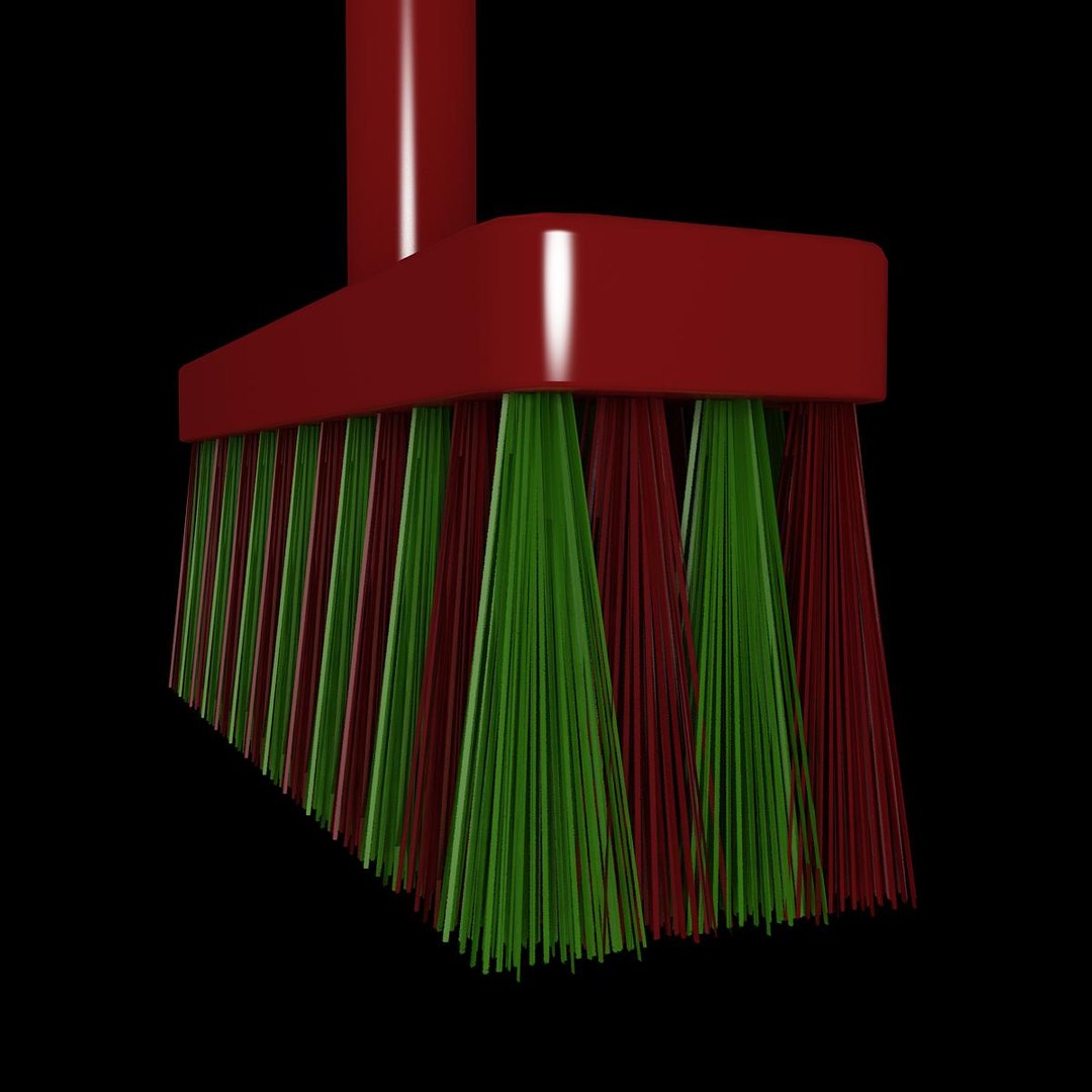 3d Broom Plastic 3 Model
