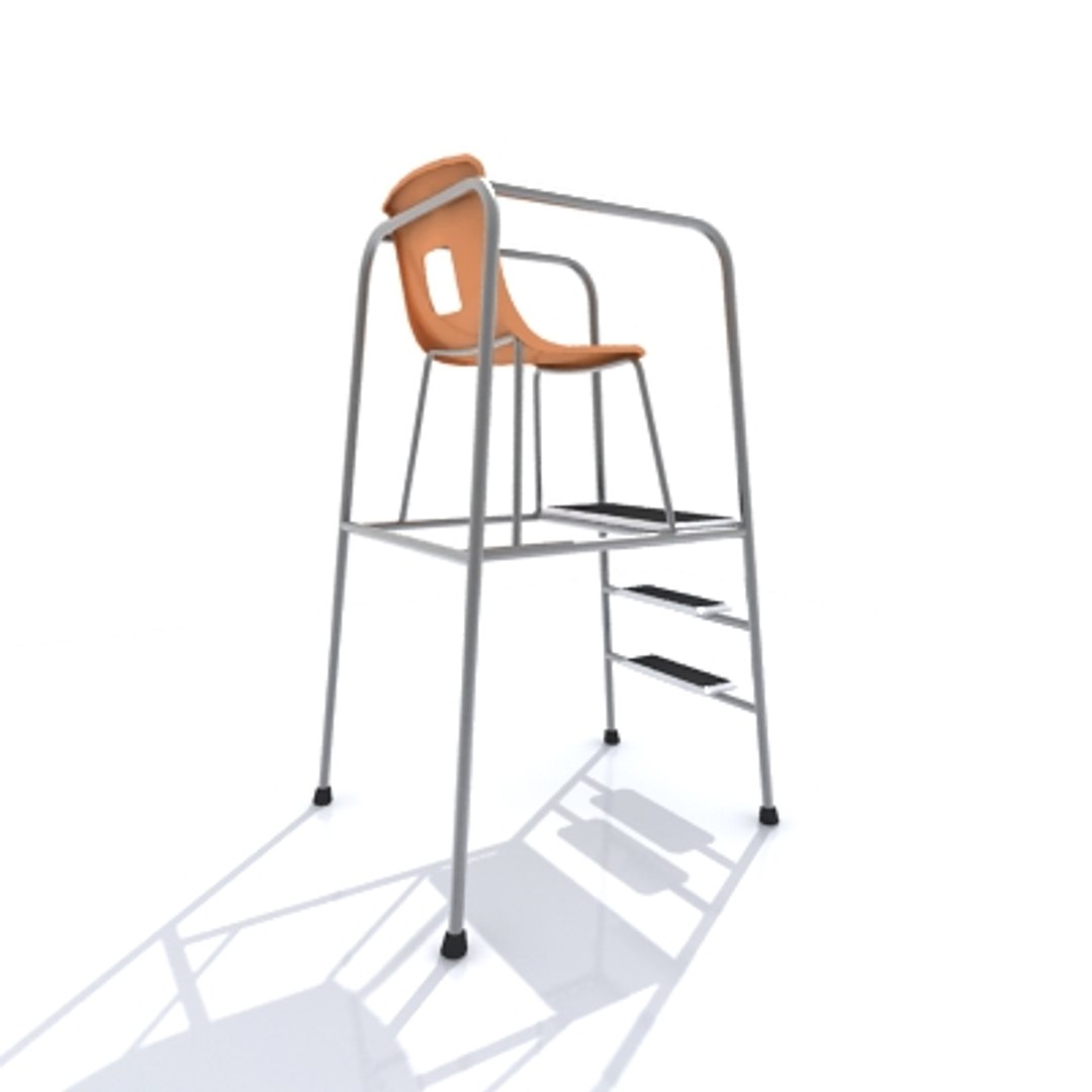 3d model lifeguard chair