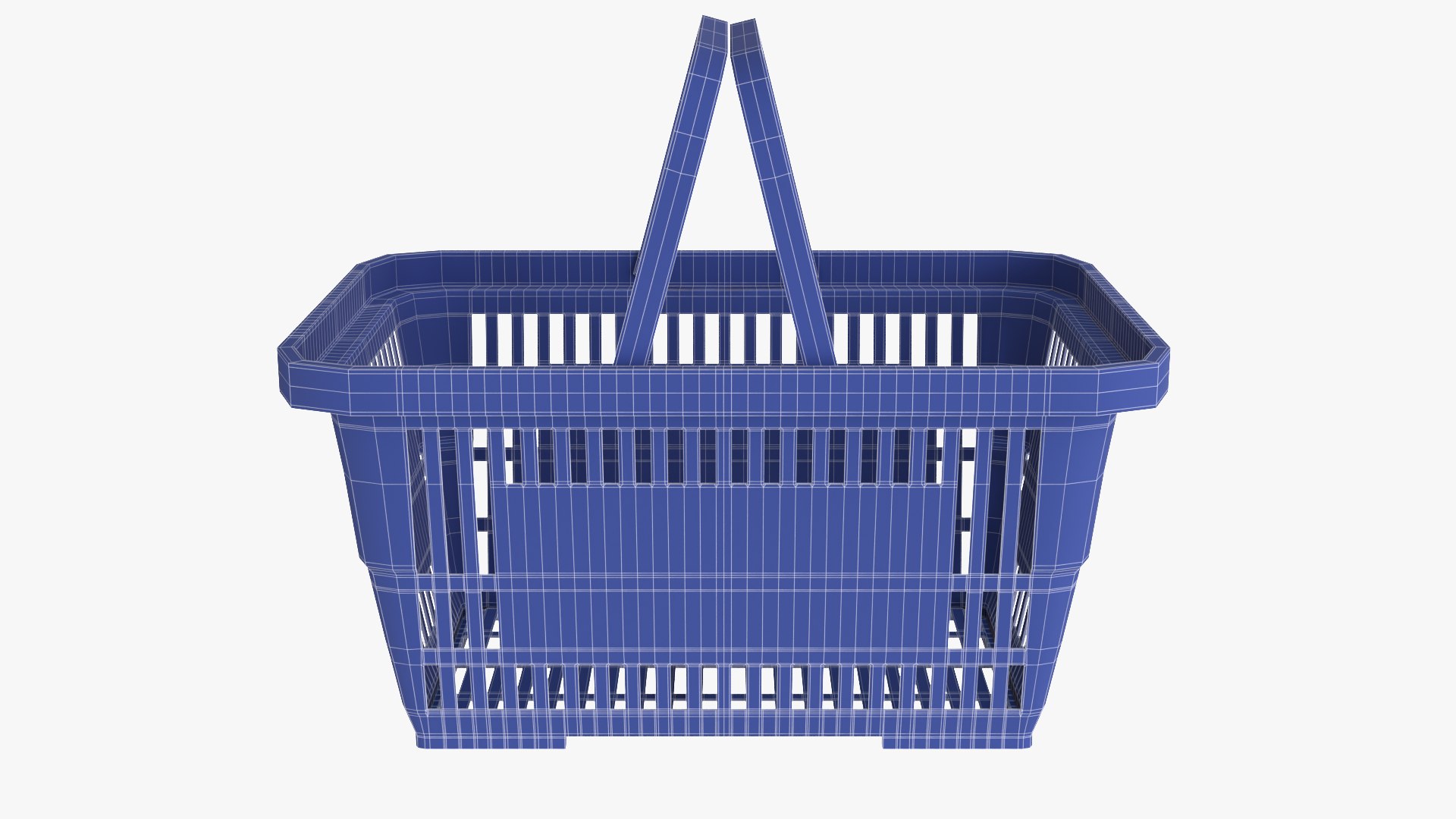 3D Model Shopping Basket Blue - TurboSquid 2354908
