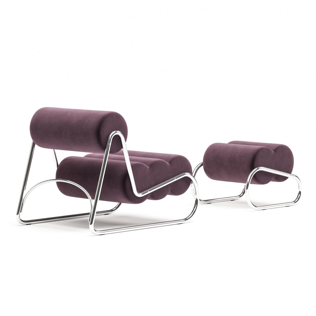 Norr11 Fave Chair And Footstool 3D - TurboSquid 2400438