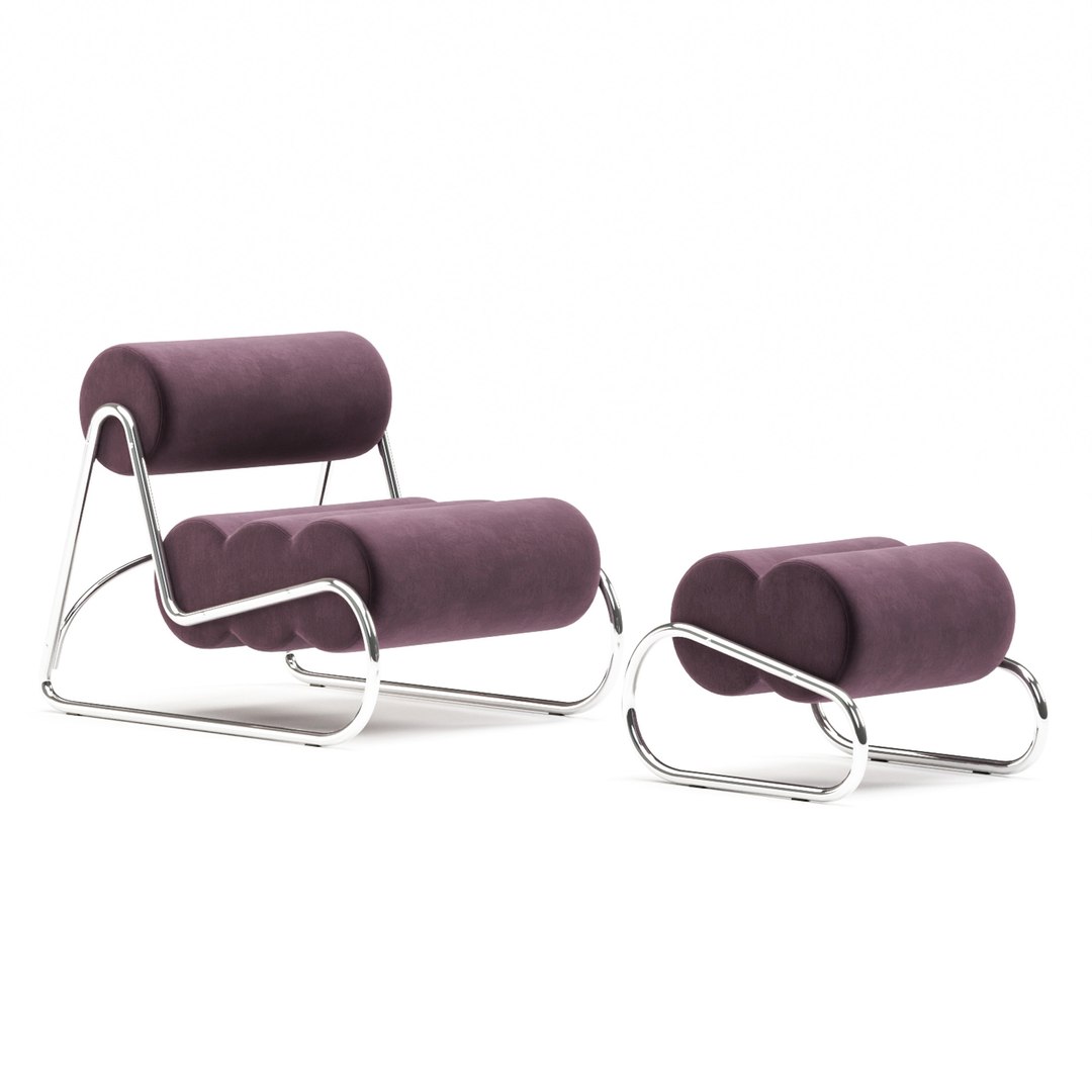 Norr11 Fave Chair And Footstool 3D - TurboSquid 2400438