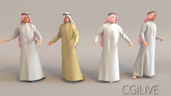 Characters arab people real 3D model - TurboSquid 1372072