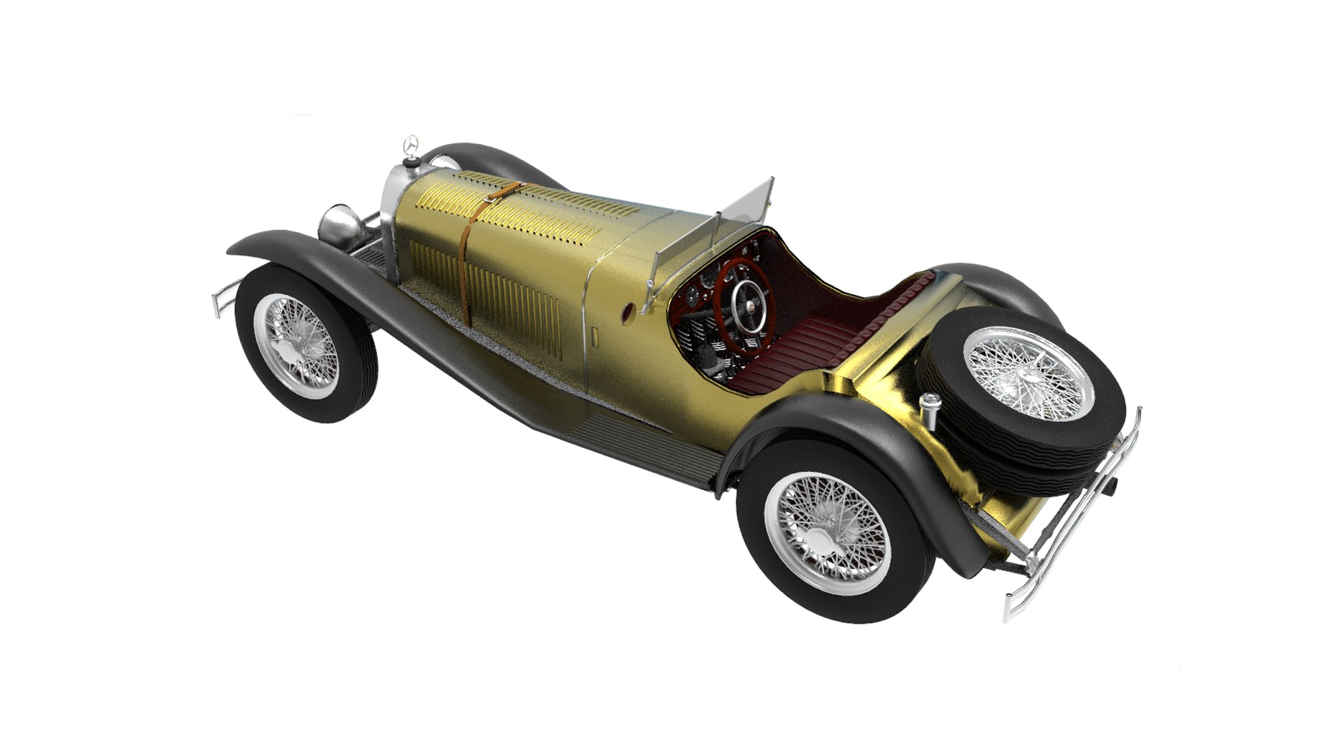 3D Classic Mercedes Benz Ssk Model - TurboSquid 1690785