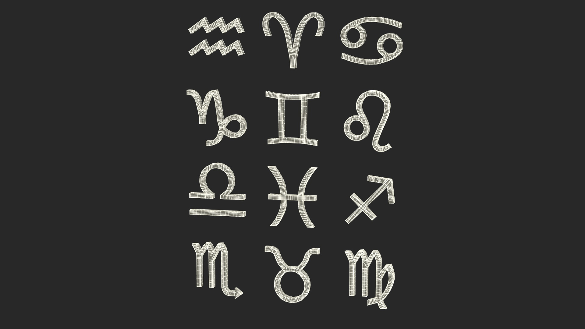 Zodiac Signs Silver Model - TurboSquid 2062936